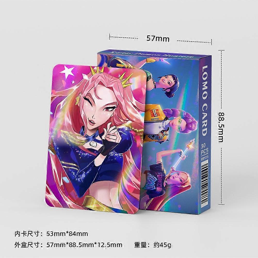 30pcs Double Sided K-POP Demon Hunter Girl Group Collectible Laser Card ...