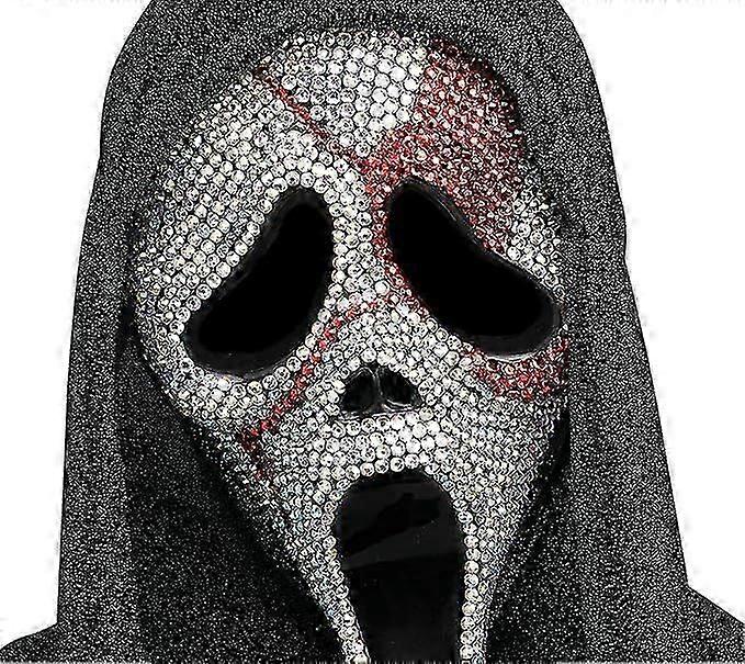 Fun World Ghost Face Bloody Bling Mask Costume, Scary Halloween Costume ...