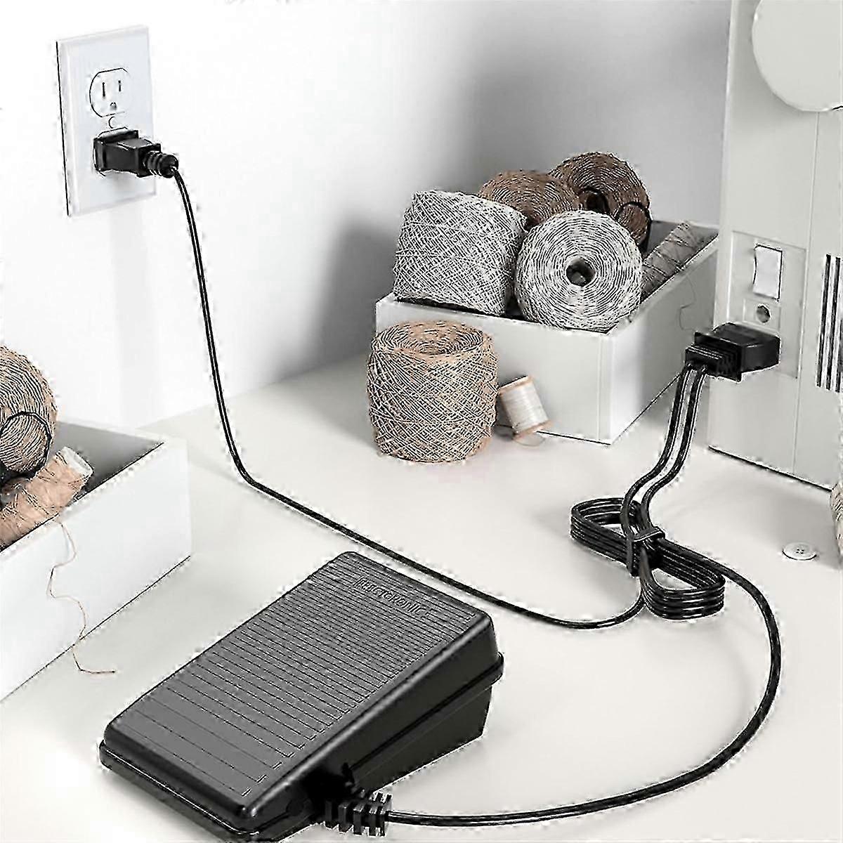 Sewing Machine Foot Pedal Power Cord Replacement for Singer, D Shape ...