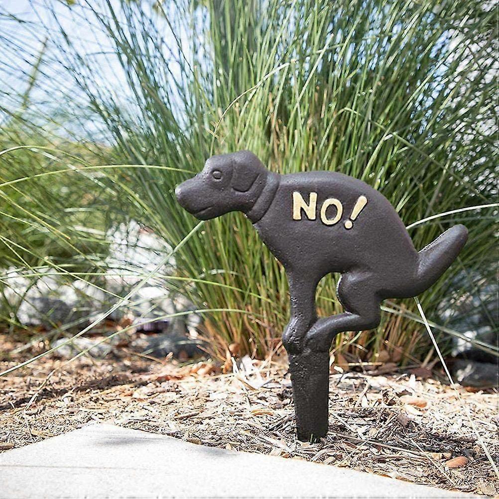 No Pooping Yard Sign Cast Iron Dog Poop Yard Sign Stop Dogs From ...