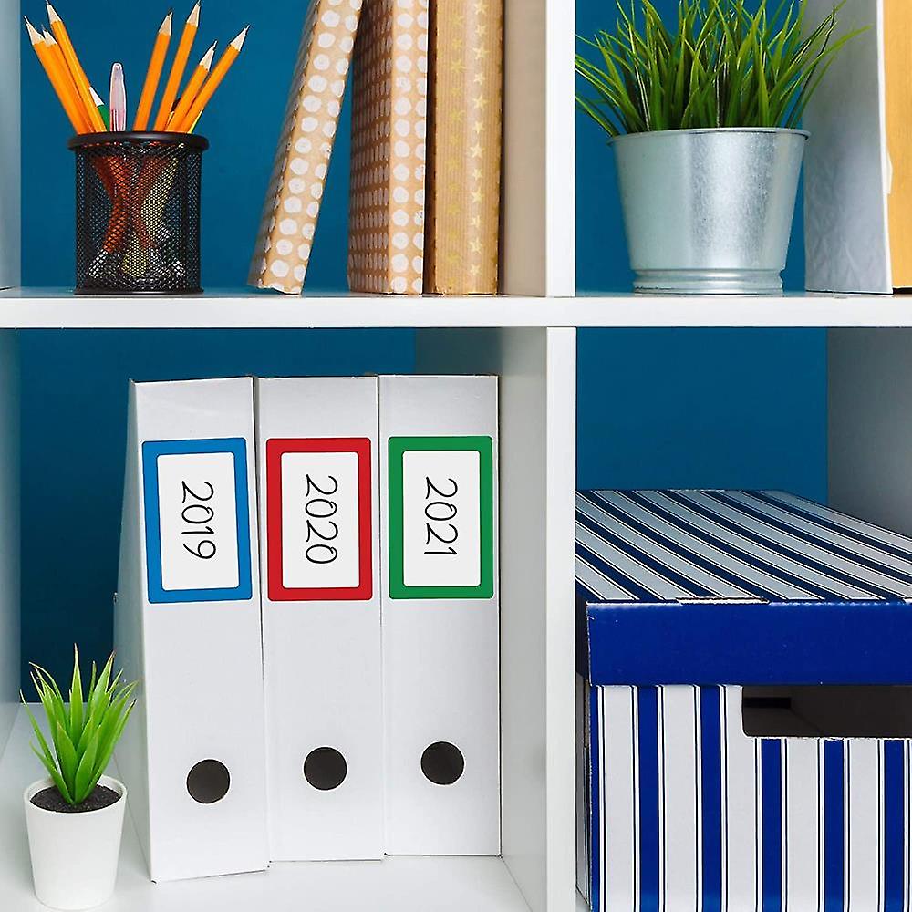 Name Tag Stickers, 300pc Plain Labels , 1 Roll, 5 Colors, 3.5" X 2.25 ...