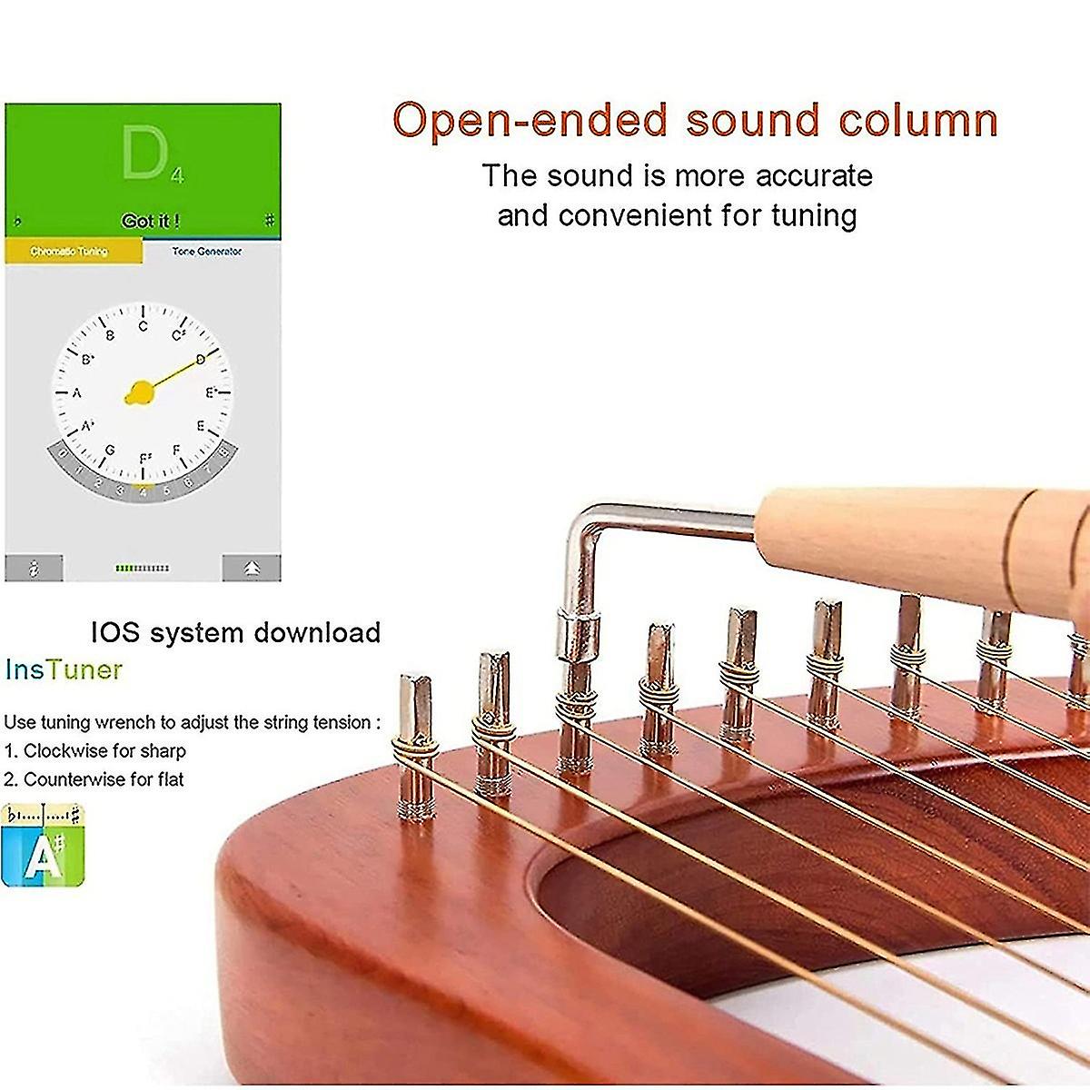 Lyre Harp,19 String Greek Violin,19 String Lyre Unique Patterns Carved ...