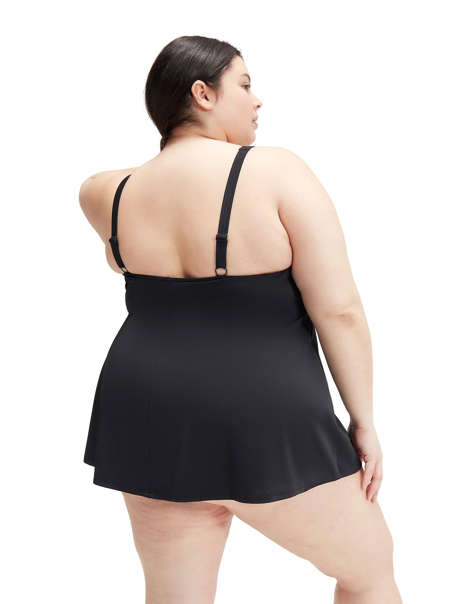 Speedo Essential Swim Dress - Black/Plus Size | Fruugo UK