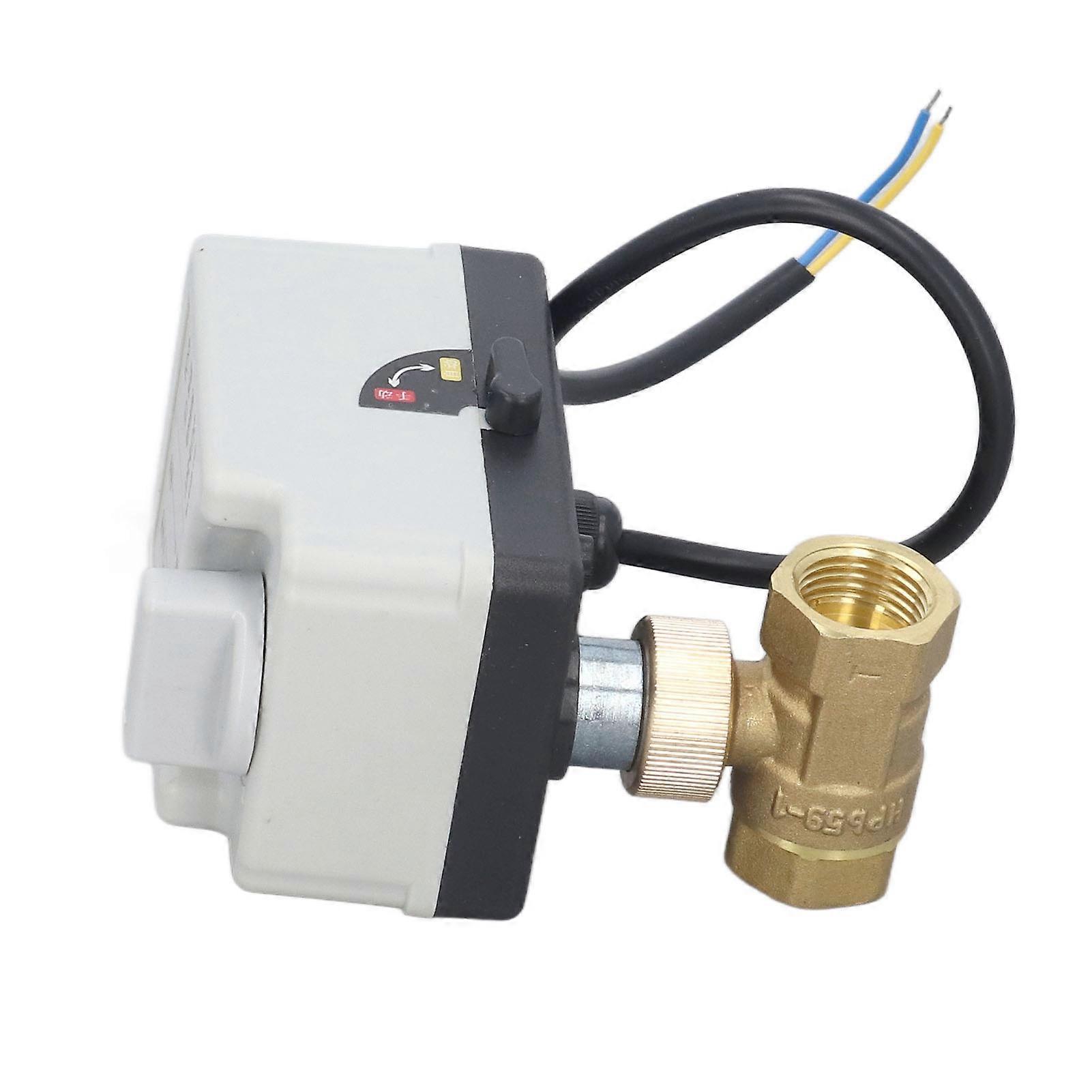 Motorized Ball Valve Manual Automatic 2 Wire 2 Way Normally Closed DN15 ...