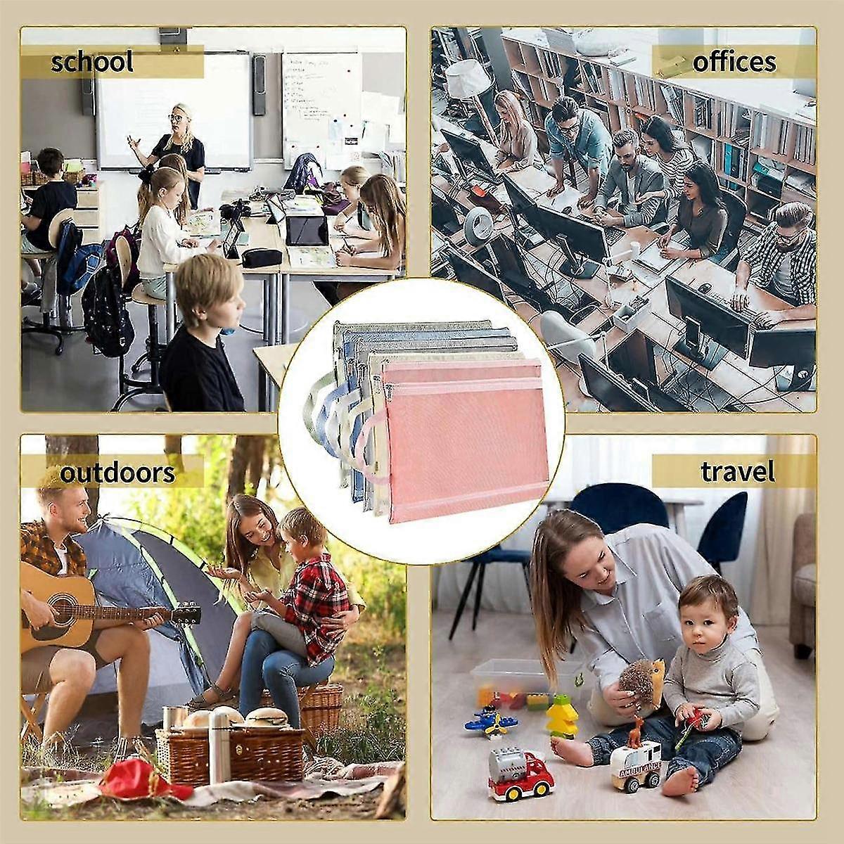 10 Pack Colored Double-layer Mesh Zipper Pouch Bags, Building Block ...