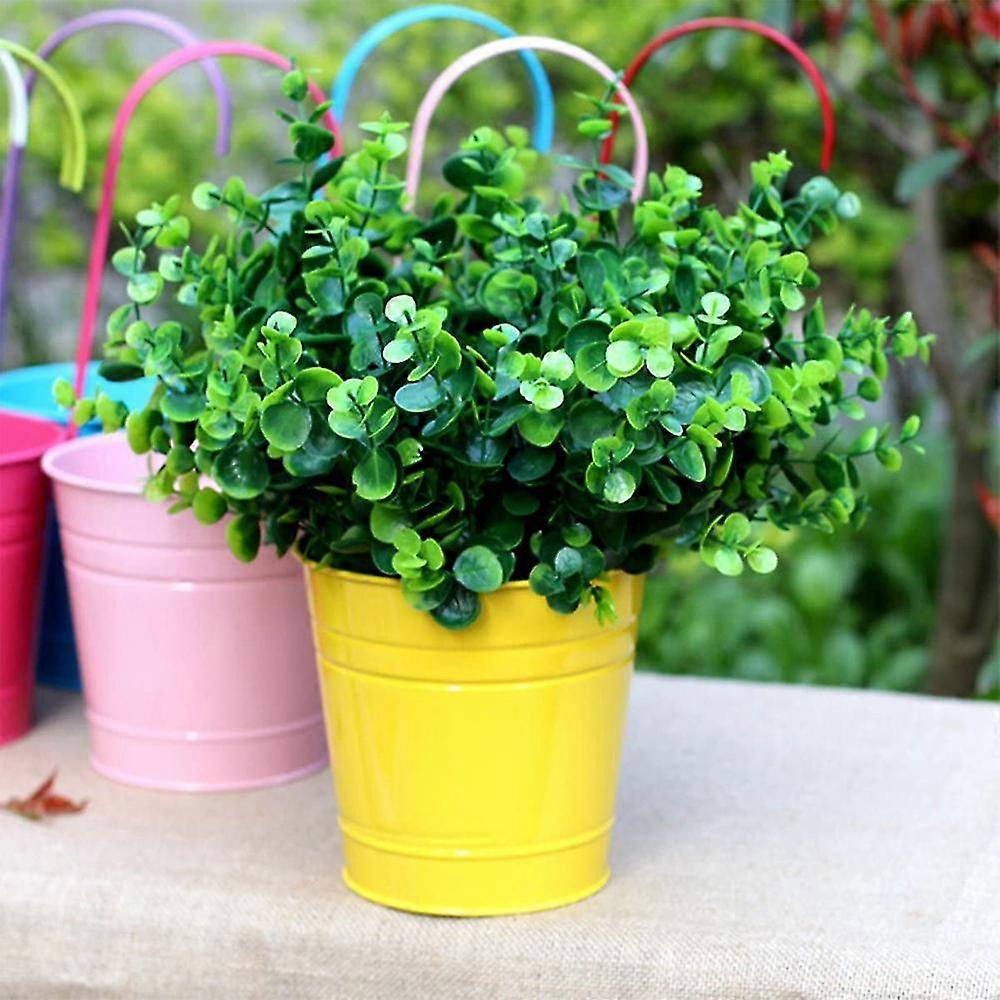 Set Of 6 Colorful Colored Hanging Planters Flower Balcony Flower Pot ...