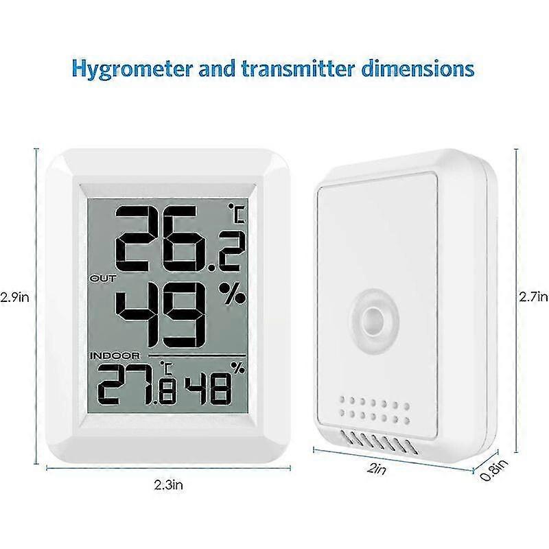 Indoor And Outdoor Thermometer, Smart Thermometer With Wireless Outdoor ...