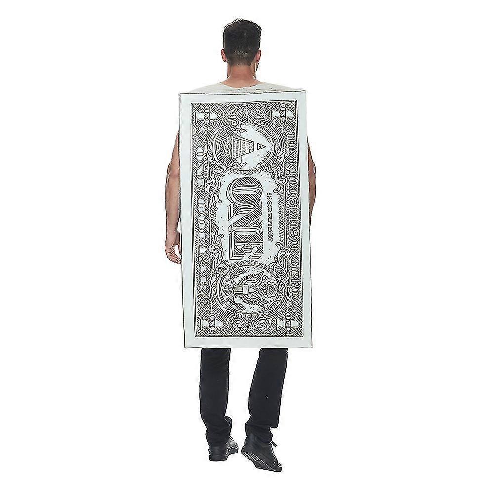 Funny Dollar Costume For Adults Banknote Jumpsuit Halloween Cosplay ...