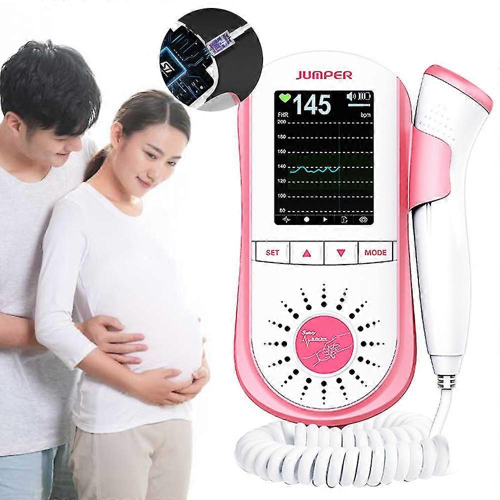 Fetal Doppler Heartbeat Detector Portable Ultrasound Pregnant Baby ...