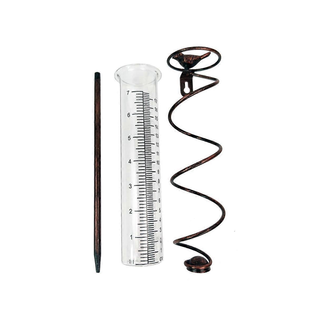 Capacity Glass Spiral Rain Gauge,Cast Iron Bird Hanging Rain Gauge ...