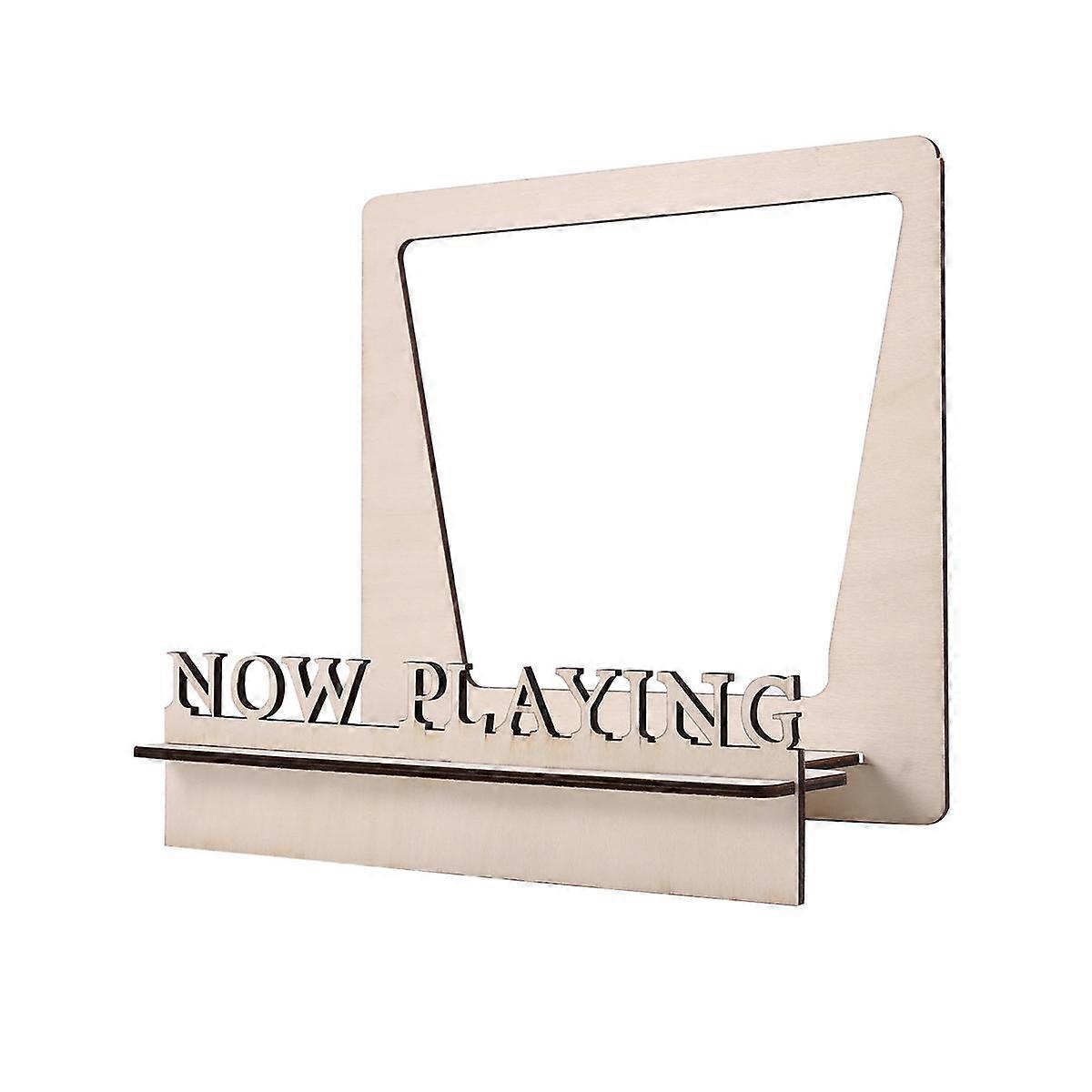 Now Playing Vinyl Record Stand 3D Retro Holder for Vinyl Records Wood ...