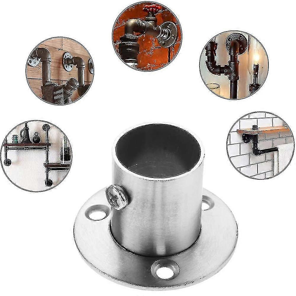 2 X Stainless Steel Pipe Flange Socket Rod Holder Bracket Bracket/YY ...