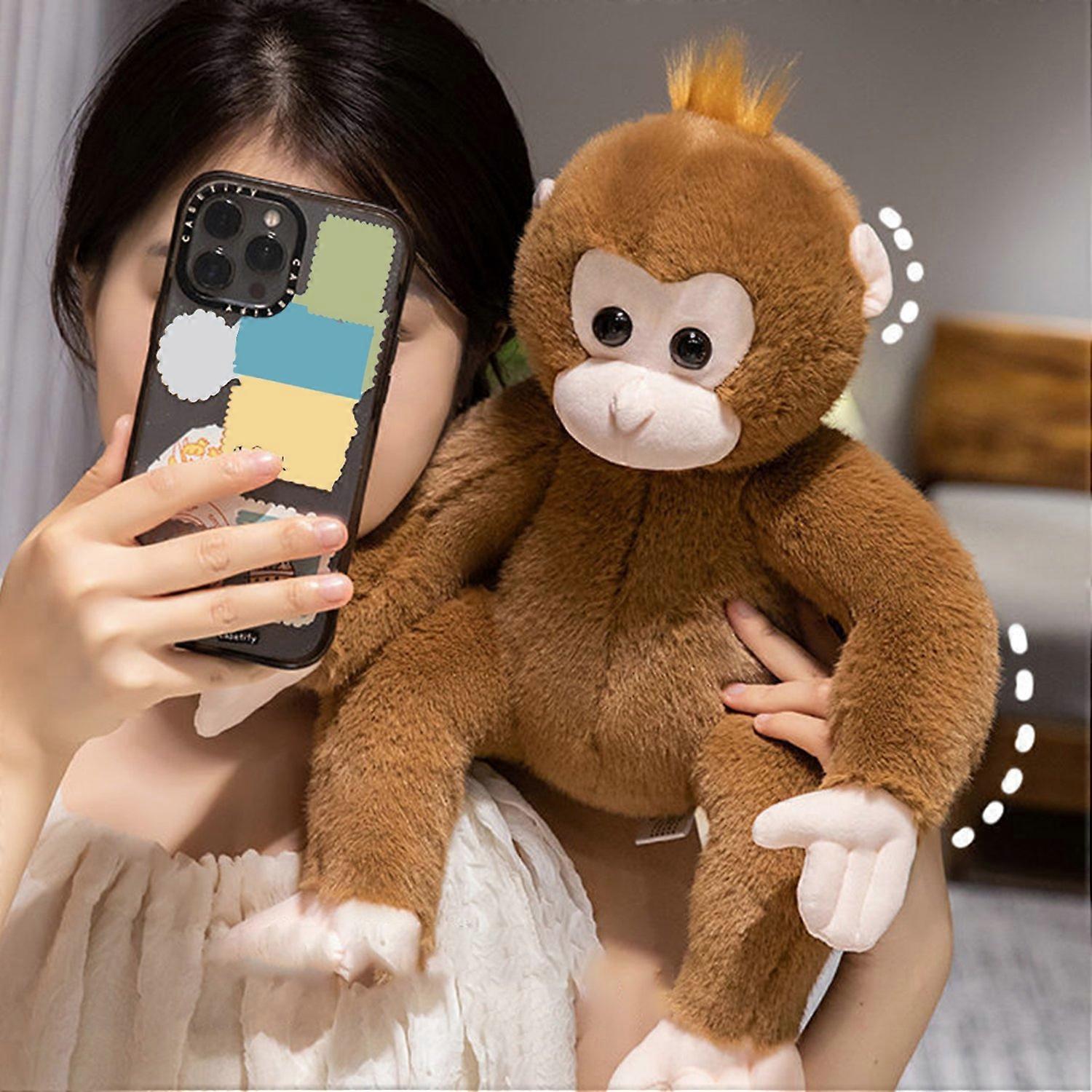 Large Monkey Stuffed Animal Plush Toy Cute Baby Monkeys Soft Plushie ...