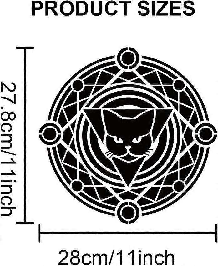 Magic Circle Cat Stencil 11.811.8inch Large Cat Head Divination ...