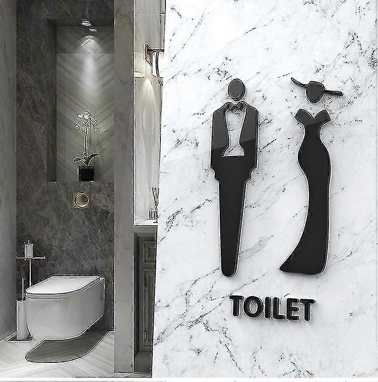 yougangself-adhesive Ladies And Gentlemen Acrylic Symbol Toilet Signs ...