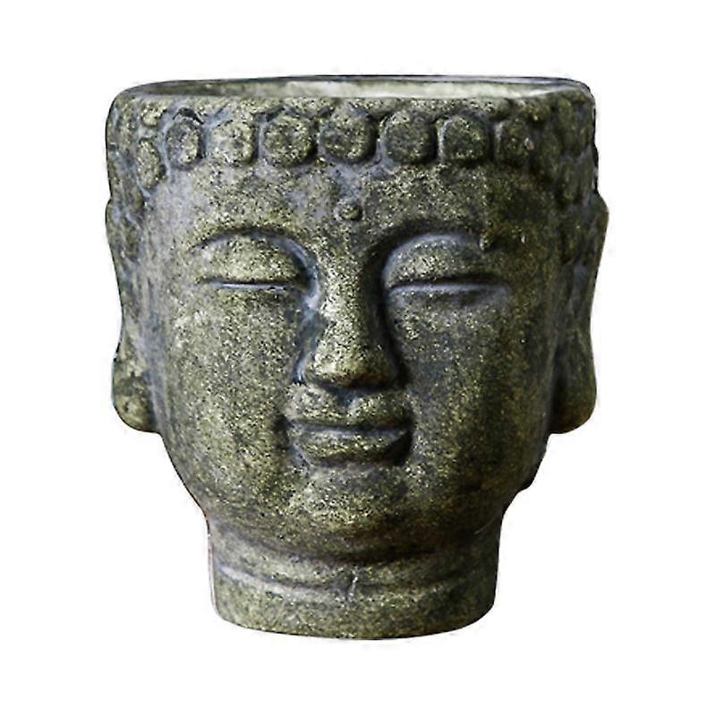 Buddha Head Flower Pot Planter Decor Novelty Flower Vase Plant ...