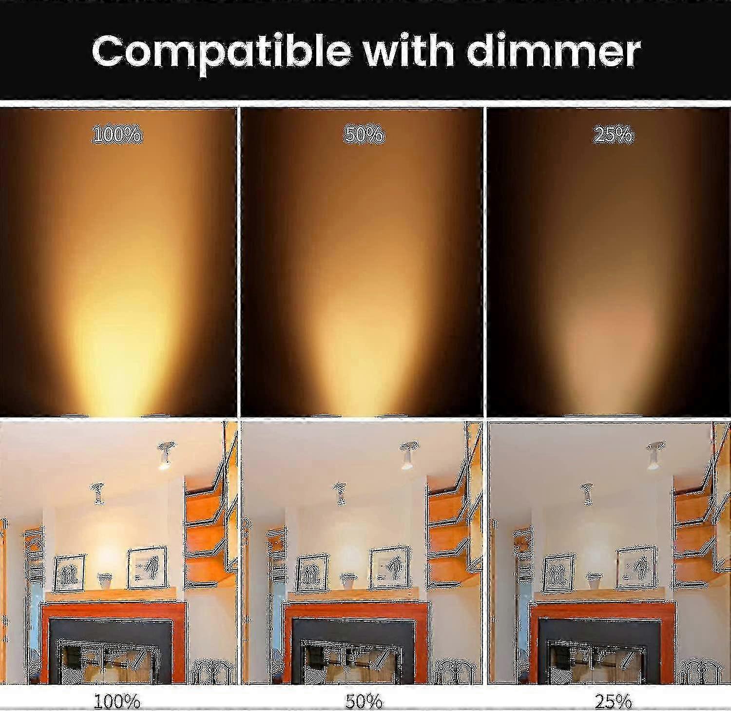 Pack Of 8 Halogen Bulbs Gu5.3 Mr16 35w 12v Dimmable - Warm White 2800k ...