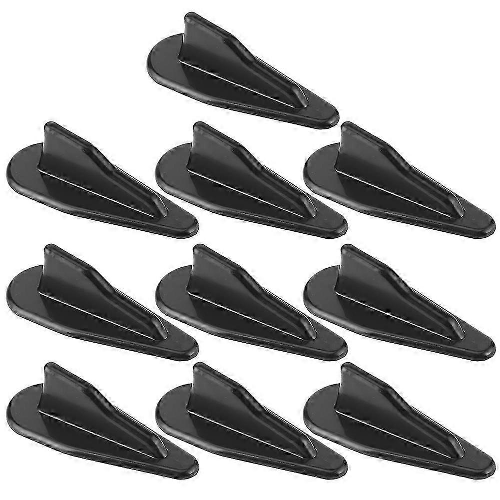 10Pcs Universal Black Style Car Roof Shark Fin Spoiler Wing Kit Vortex ...