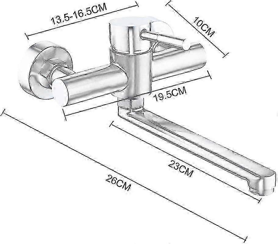 Wall Mounted Kitchen Faucet with Thermostatic Mixer Tap | Fruugo UK