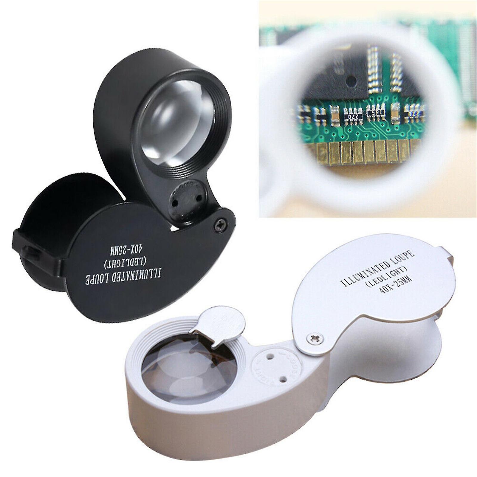 Sajy 40x Magnifying -loupe Jewelry Eye Glass Magnifier Led Light ...