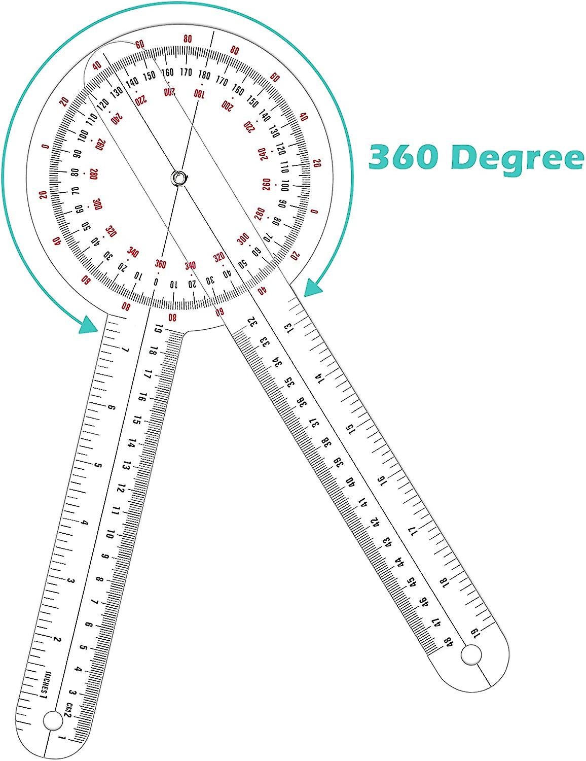 12 Inch Goniometer Transparent Orthopedic Angle Ruler Plastic ...