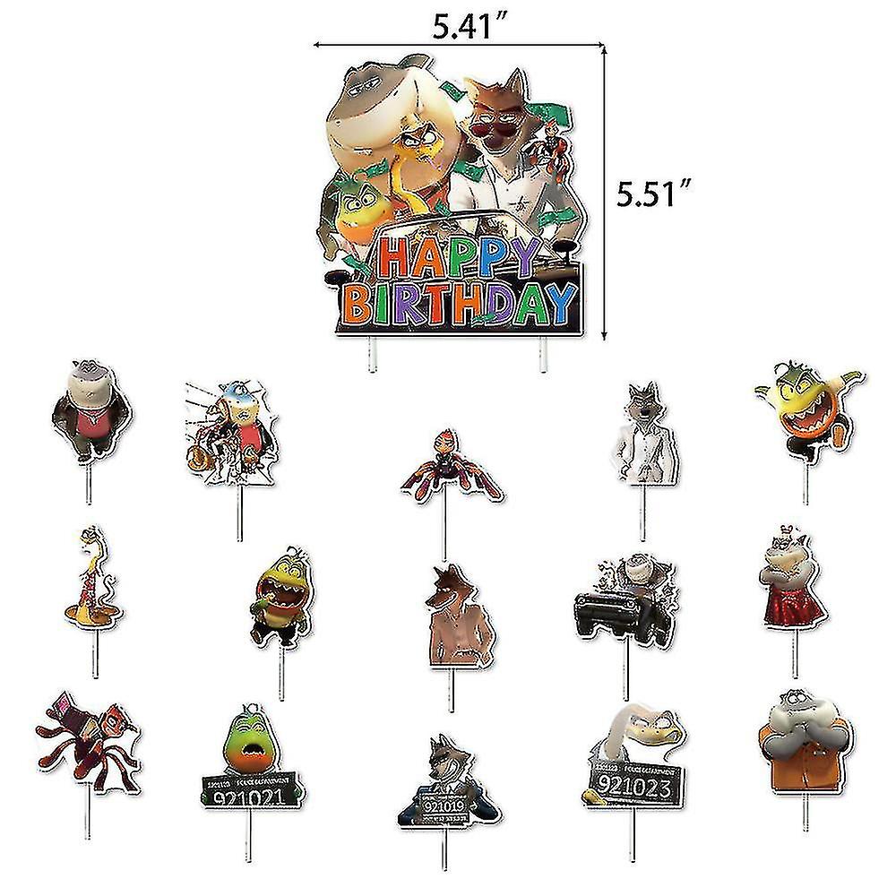 The Bad Guys Theme Happy Birthday Party Balloons Banners Cake Toppers ...