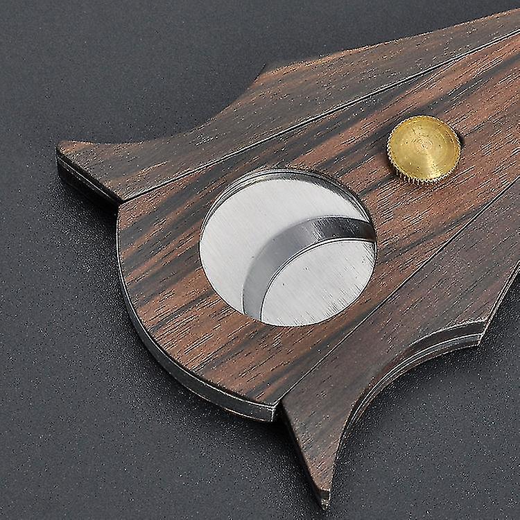 Stainless Steel Wood Cigar Cutter - Sharp Double Blade Guillotine For A ...