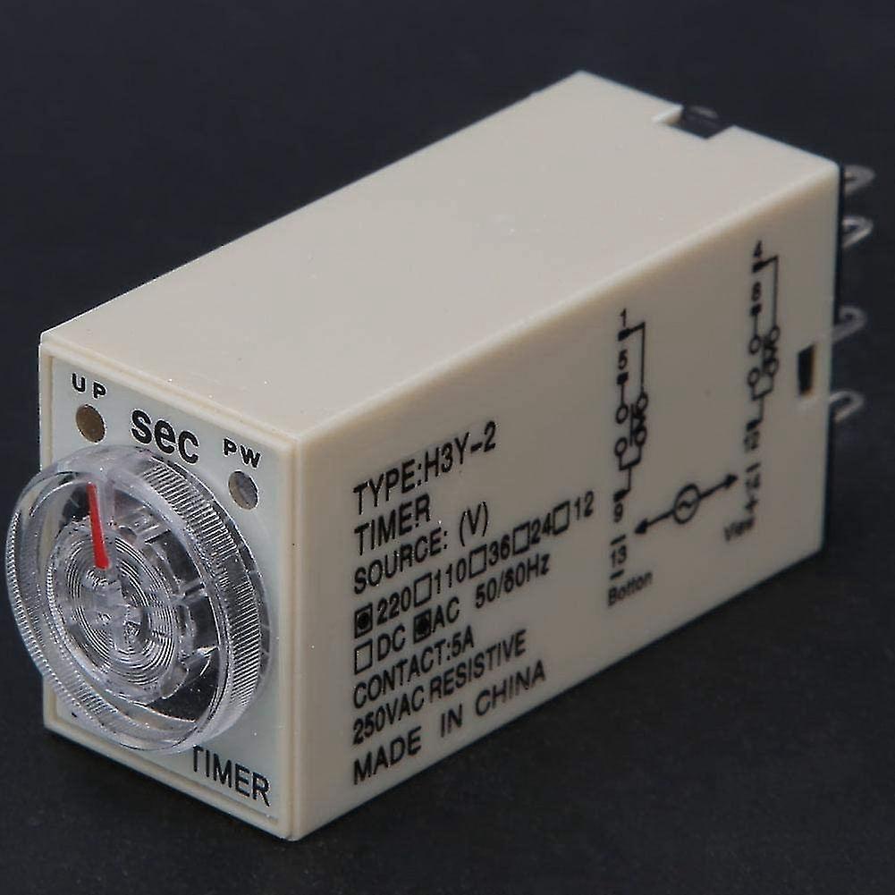 10s Delay Timer Time Relay H3y-2 Ac 220v 8 Pin Adjusting Knob Control ...
