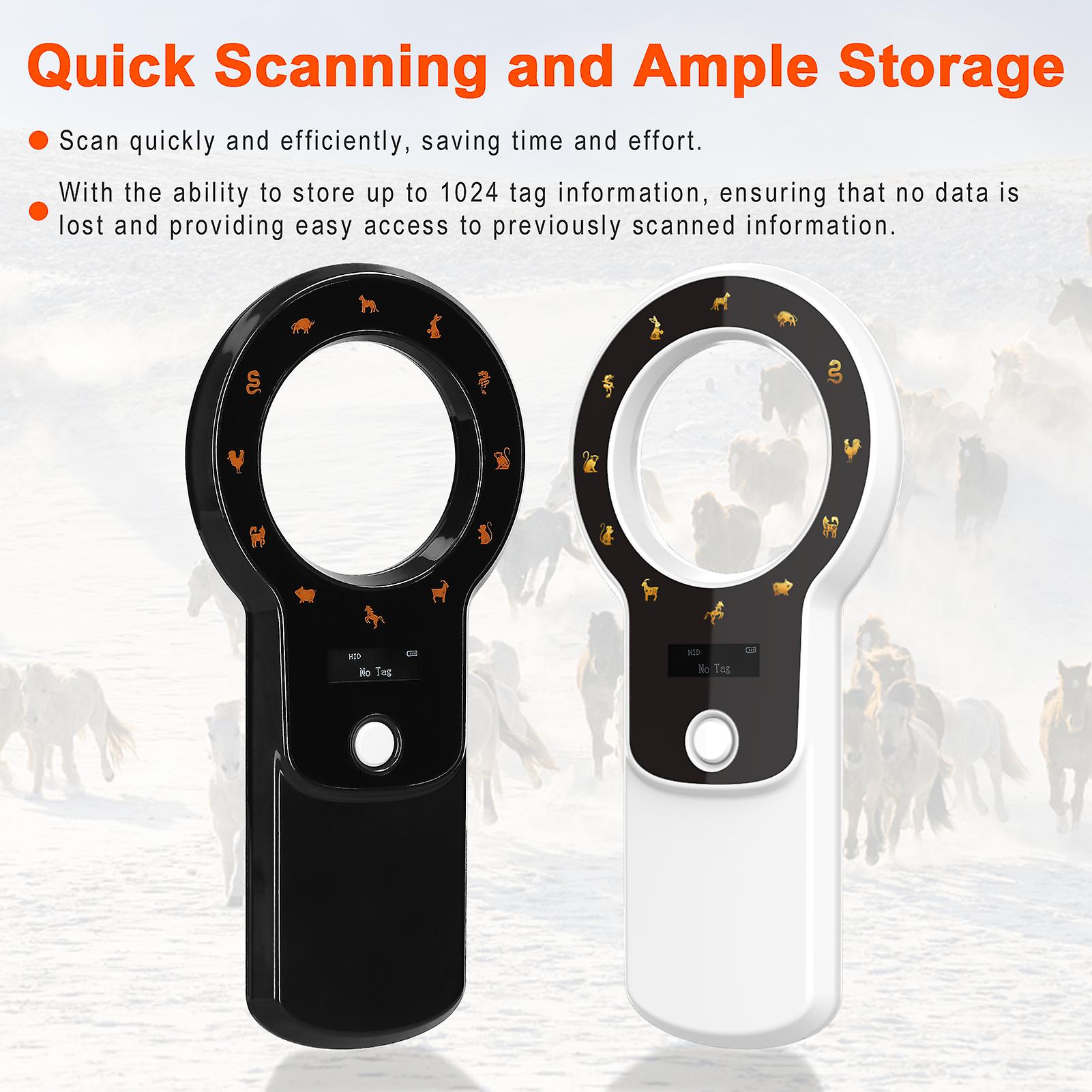 Pet Microchip Reader Scanner 2.4g/bt Wireless Rfid Handheld Chip ...