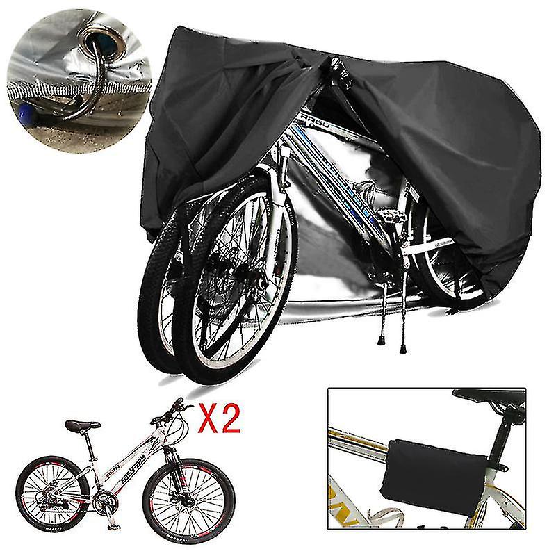 Bicycle Cover For 2 Bicycles Waterproof 210d Breathable Outdoor Bicycle ...