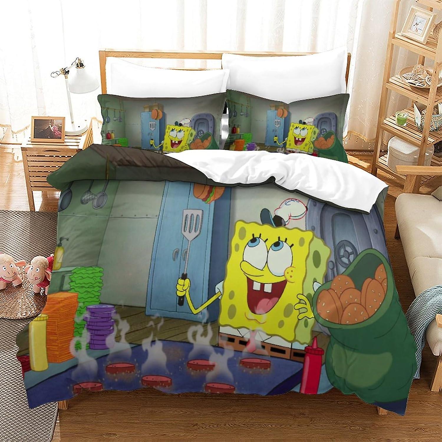 HOUKIG Spongebob 3D Print Anime Characters for Teens And Adults Quilt ...