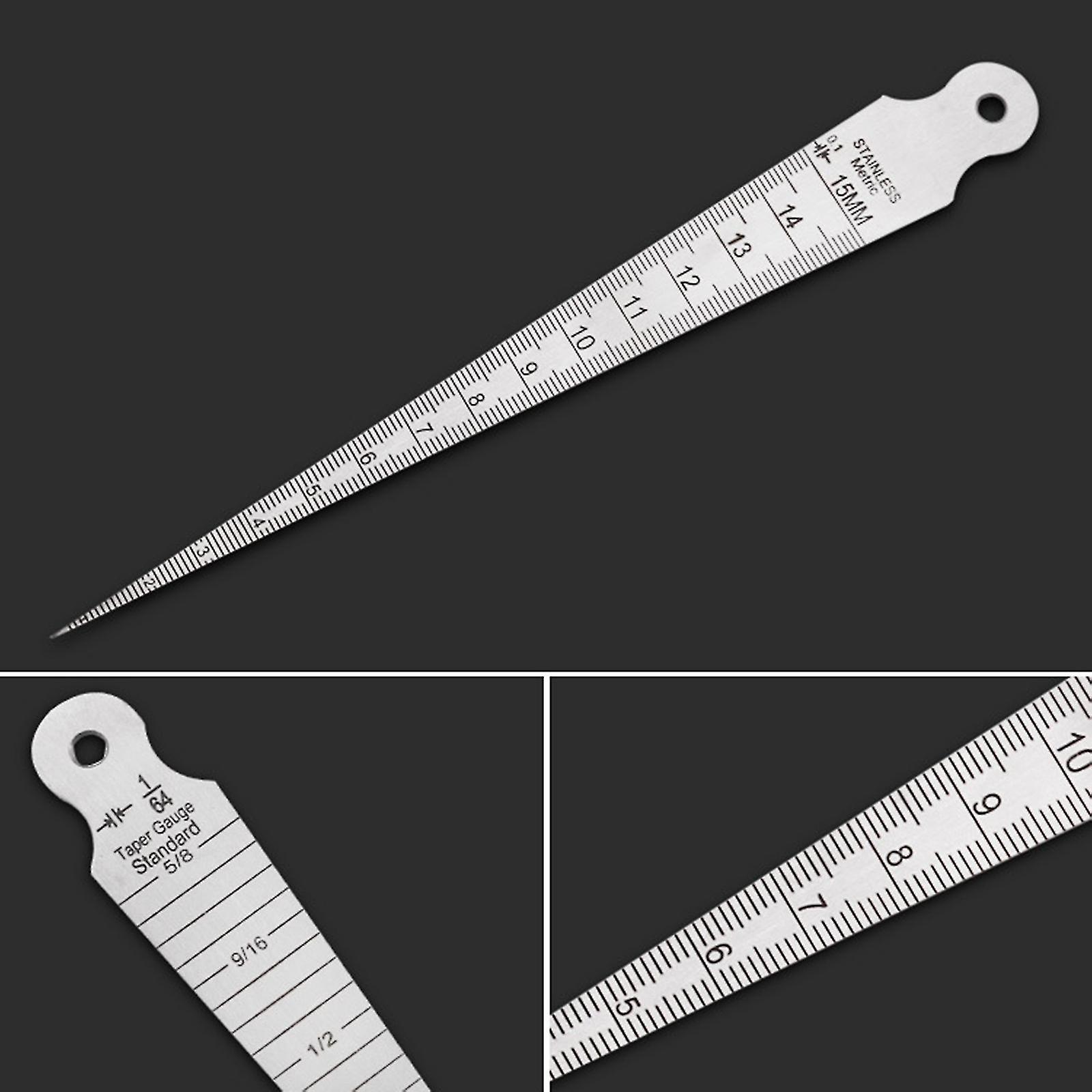 Metric & Inch Wedge Feeler Gap Hole Taper Gauge Test Ulnar Measuring ...