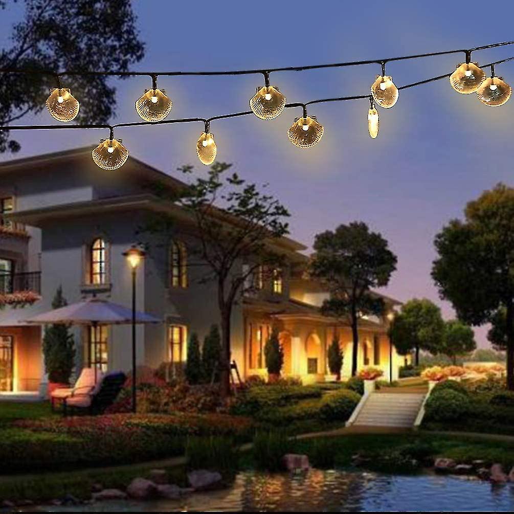 Shell solar string lights 6m 30 lights wedding christmas birthday ...