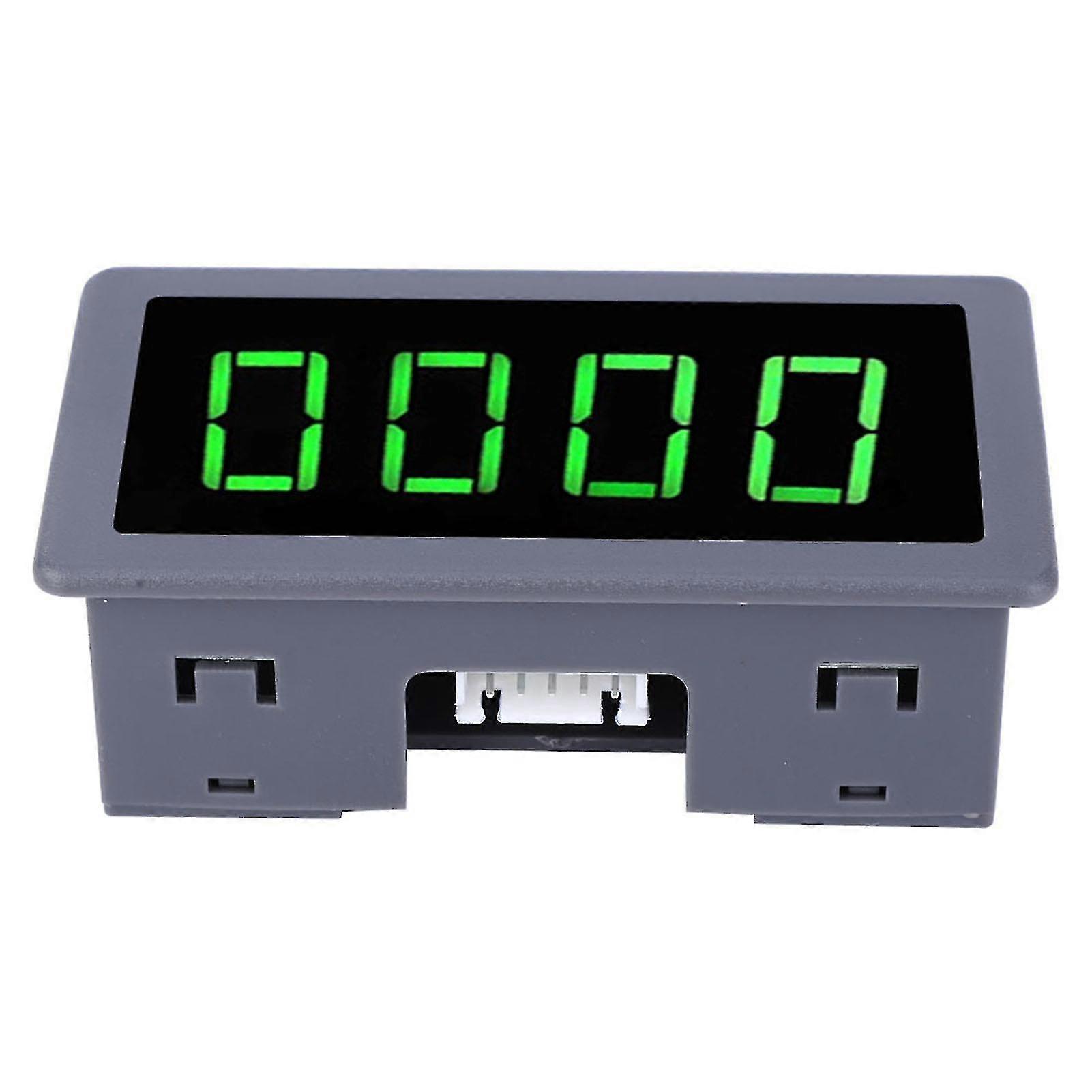4 Digit Green LED Motor Tachometer RPM Speed Meter with NPN Hall ...