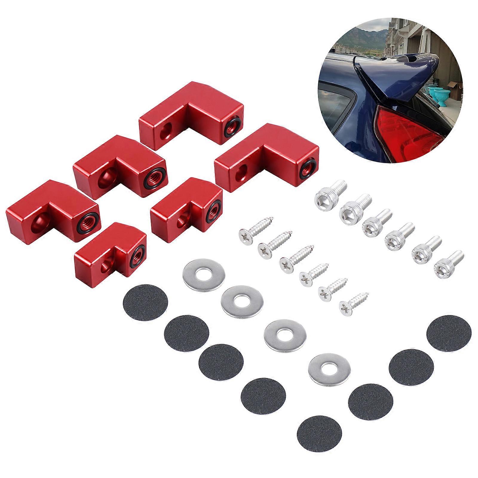 Car Bolt-on Tail Wing Lifter Bracket Kits Rear Wing Spoiler Hatch Riser ...