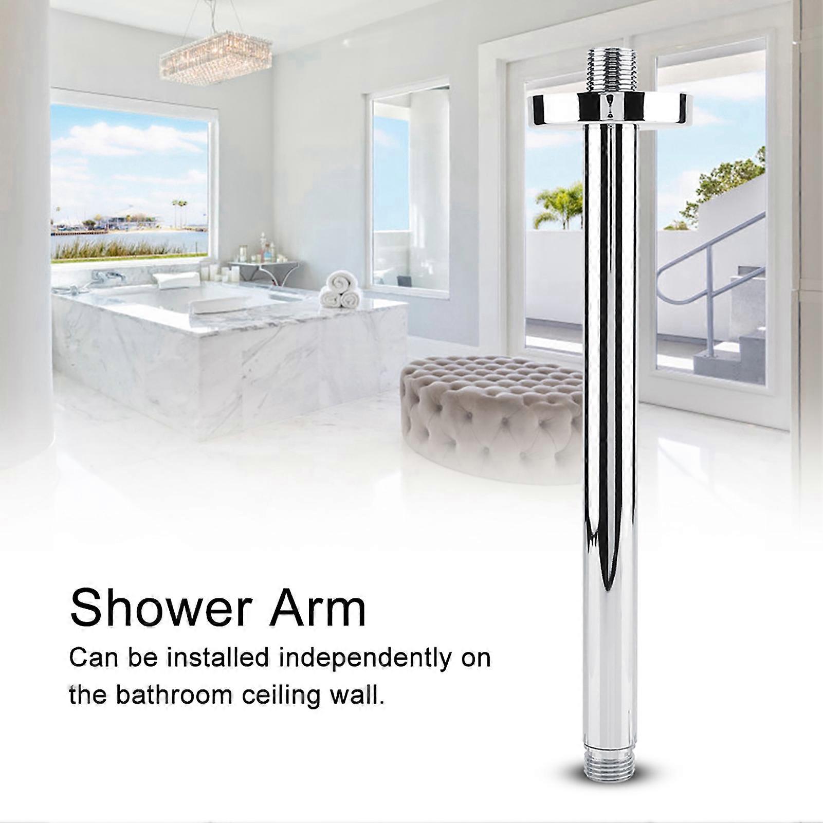 Stainless Steel Round Top Shower Arm Pipe Wall Mount For Bathroom ...