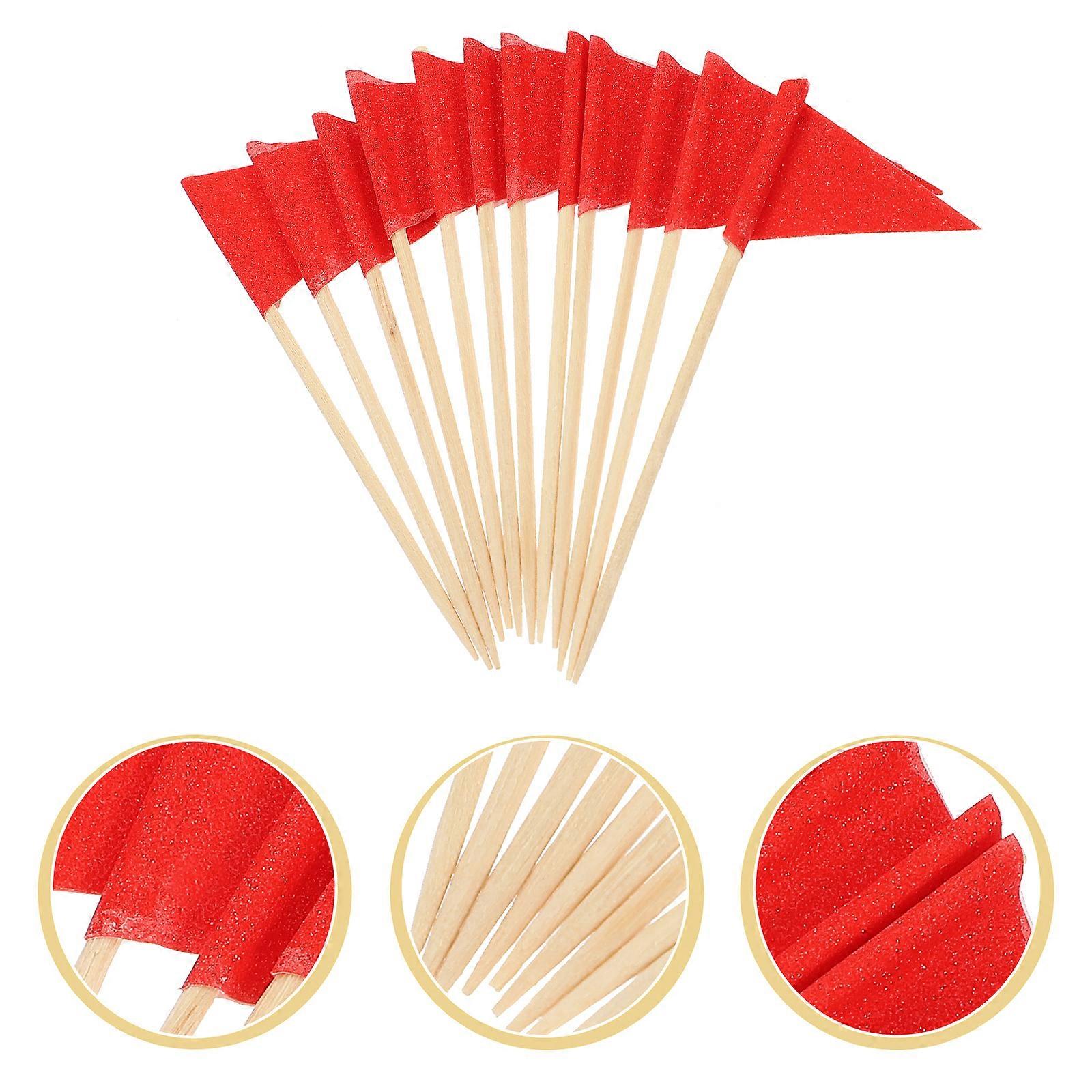 12Pcs Toothpick Food Flags Cupcake Toppers Fruit Salad Cocktail Sticks ...