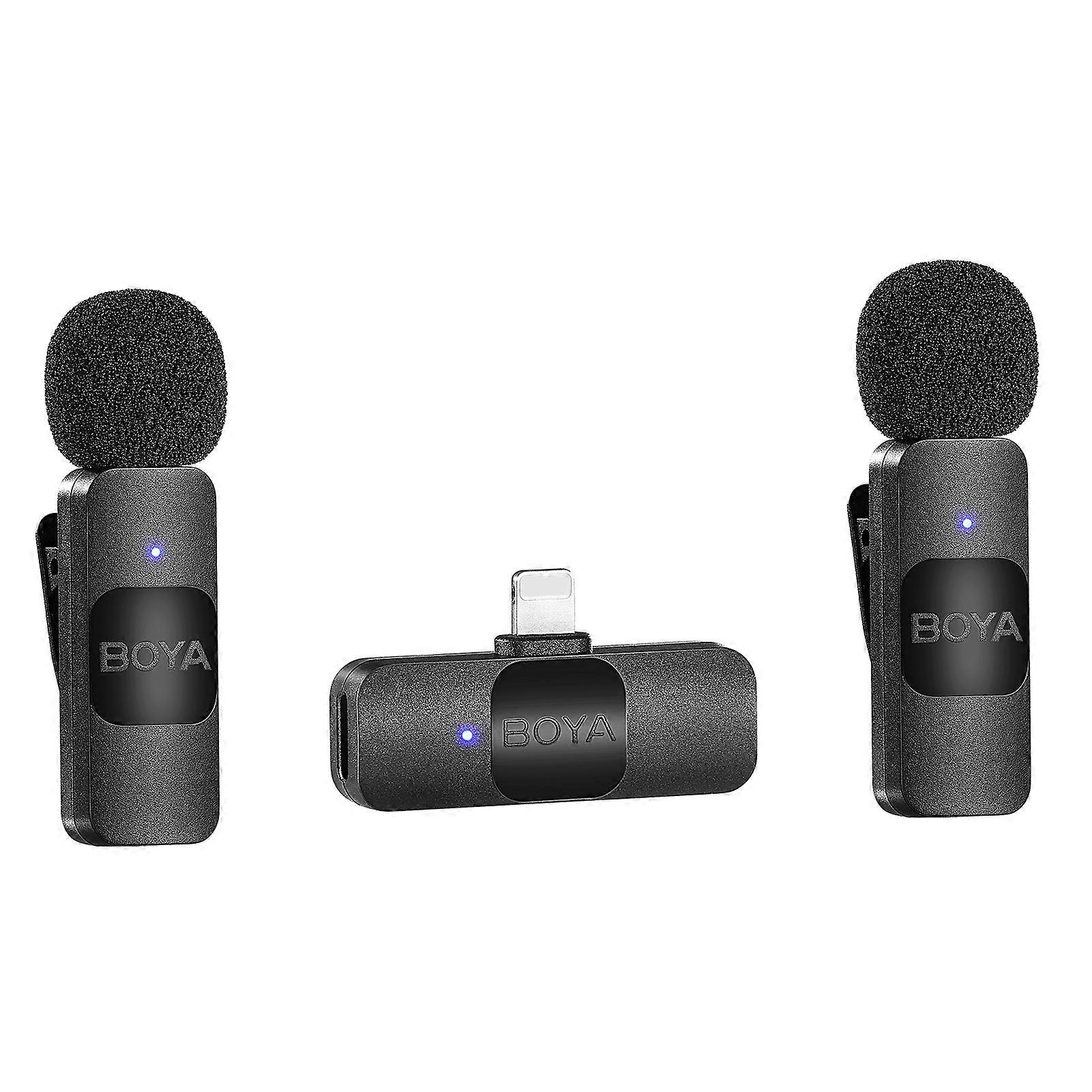 BOYA BY-V20 One-Trigger-Two 2.4G Wireless Microphone System Clip-on ...