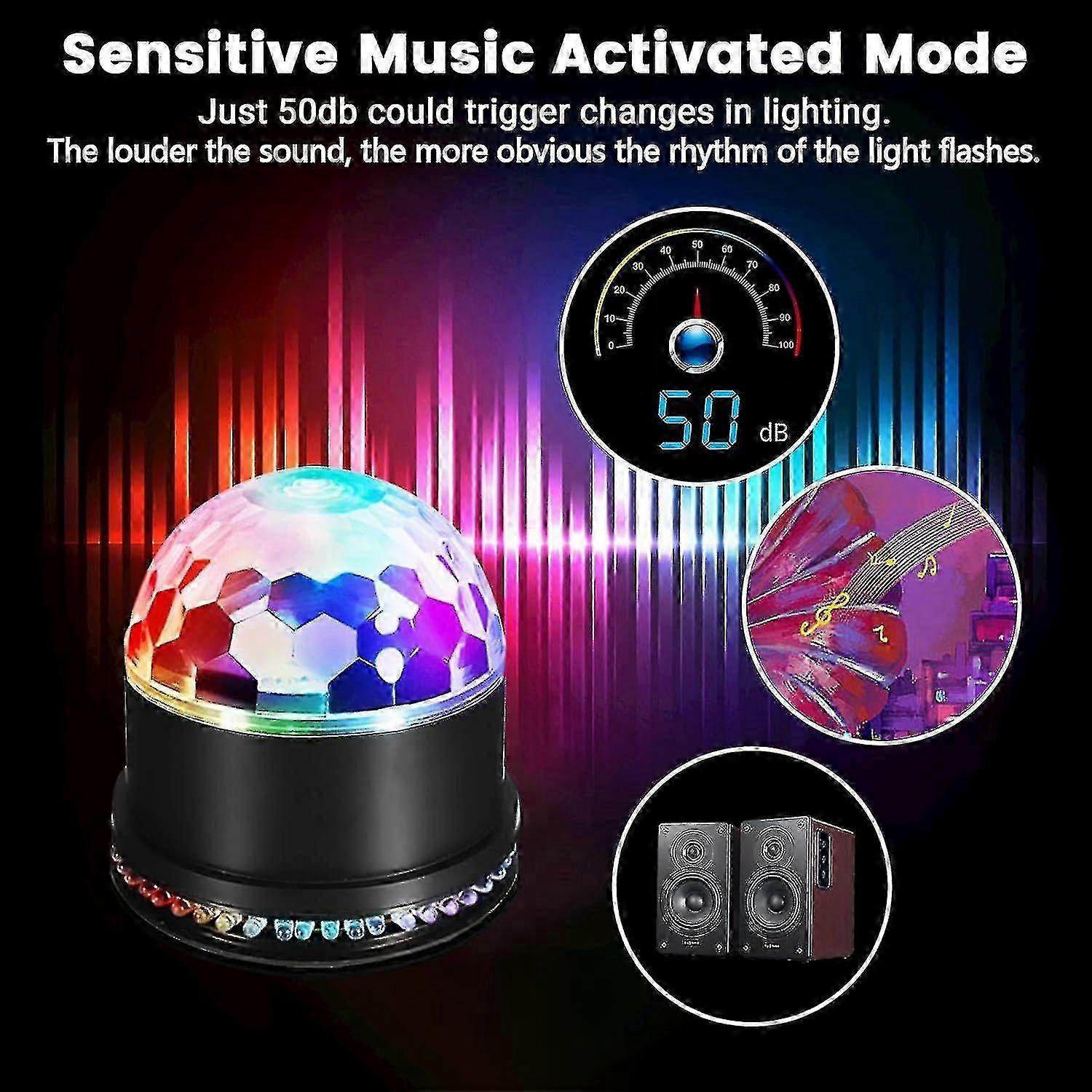 Disco Ball, 5w Led Disco Ball, Rgb Disco Stage Light, Party Light ...