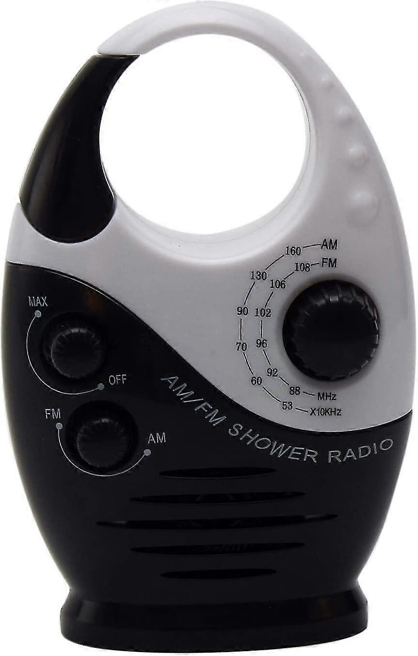 Bathroom Shower Radio, Mini Waterproof Am Fm Radio With Top Handle ...