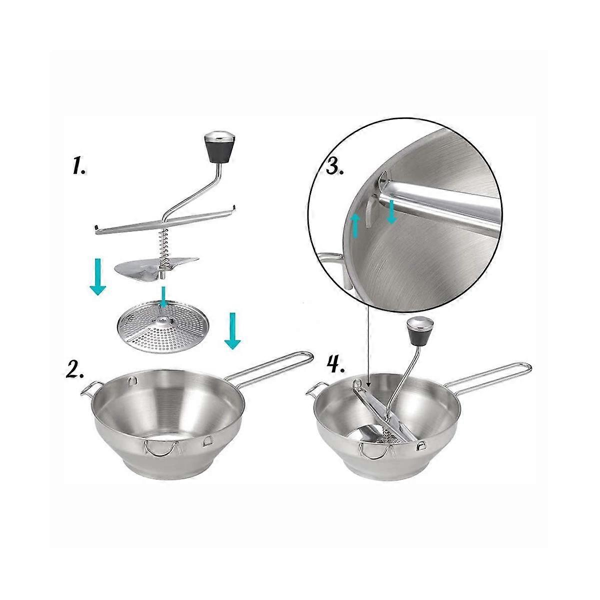 Potato Masher Stainless Steel Vegetable Fruits Puree Pressing Tool ...