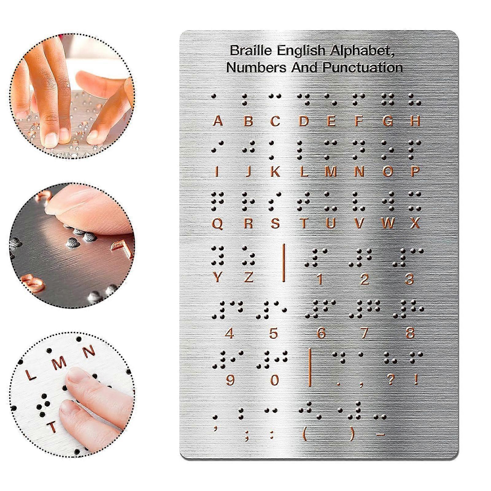 Braille Alphabet Board Learn Braille Braille Board for Students Adults ...