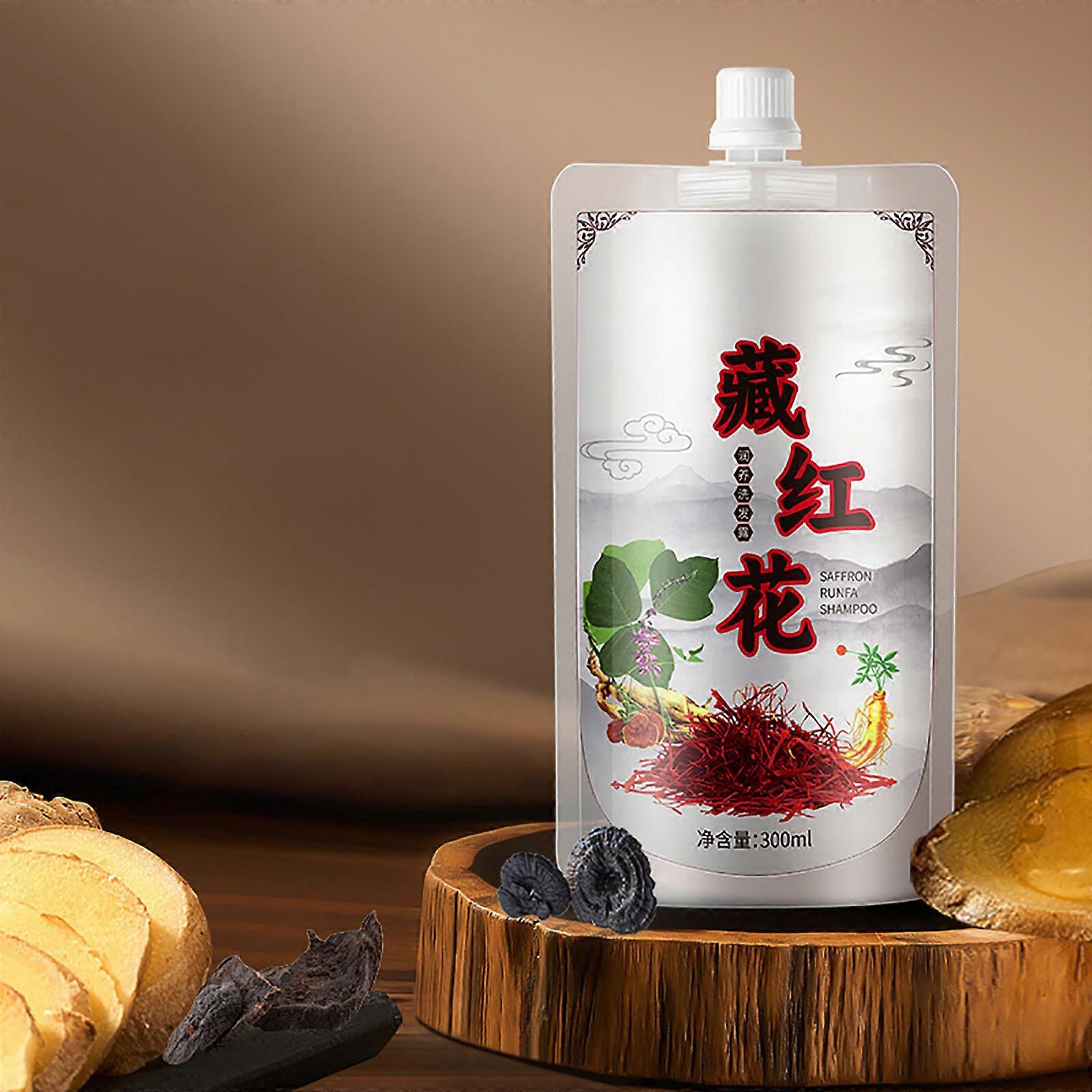 Saffron Shampoo Herbal Hair Care Strong And Soft Repair Frizzy Hair ...