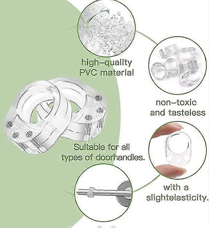 12 Pieces Silicone Door Anti-Handle Protection Door Handle Wall and ...