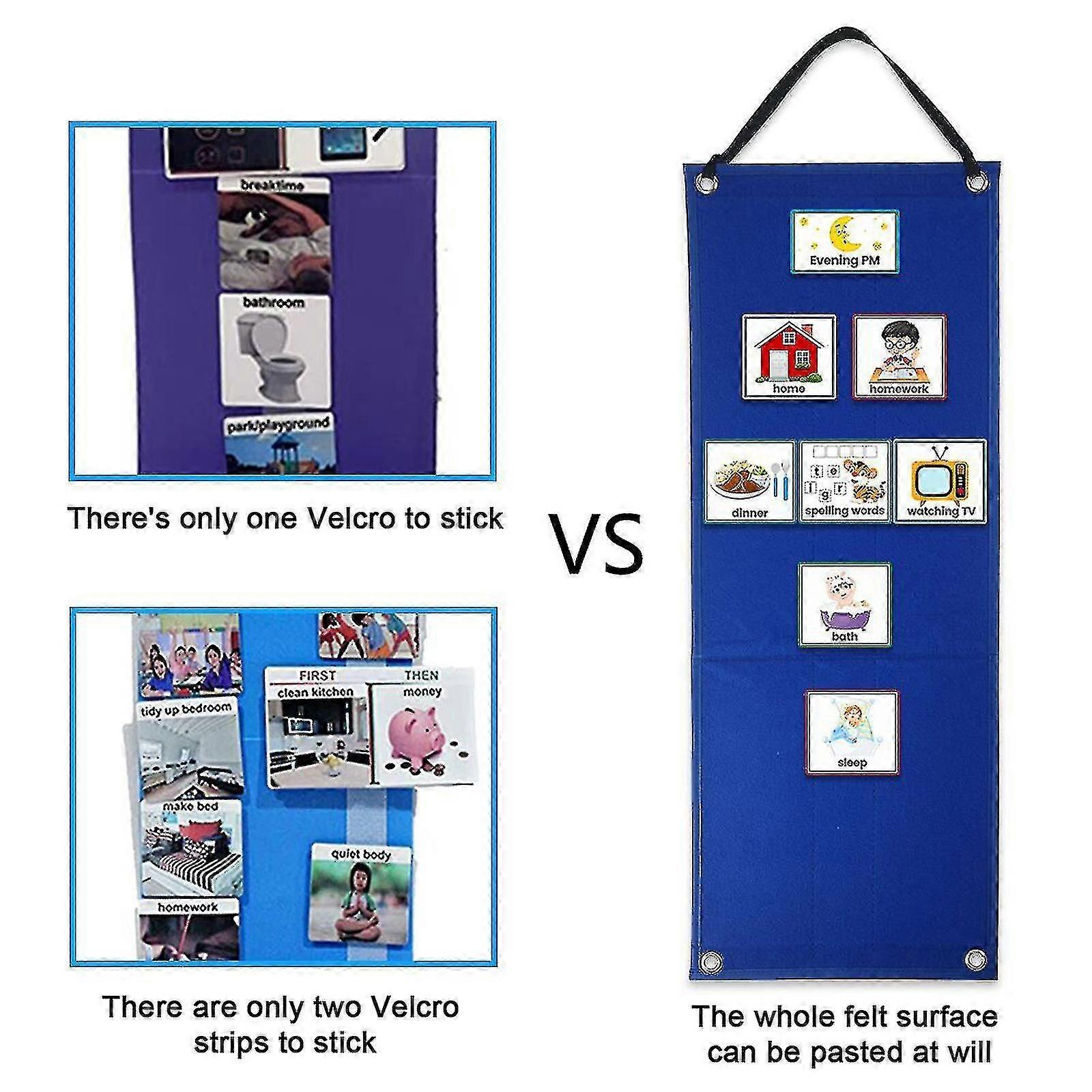 2 In 1 Kids Visual Schedule Calendar Chart Daily Routine Chart With 70 ...