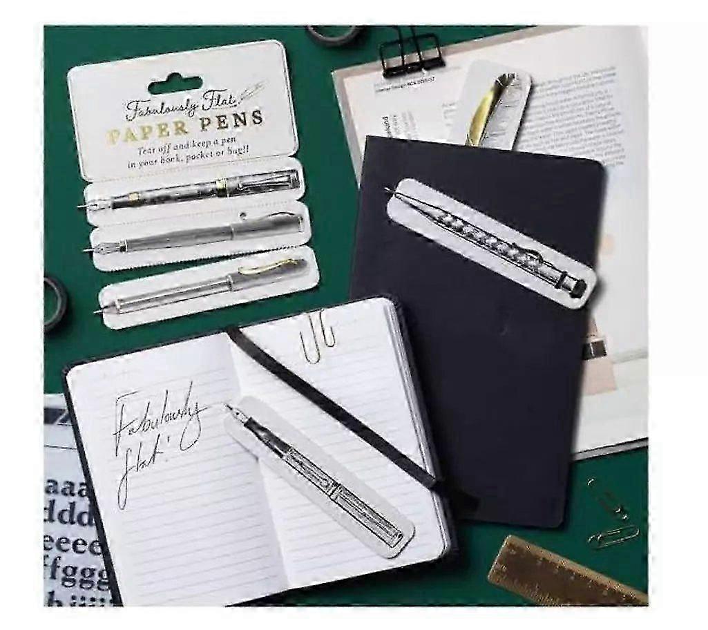 Fabulously Flat Paper Pens,Flat Bookmarks Pen,Double Sided Paper pens ...