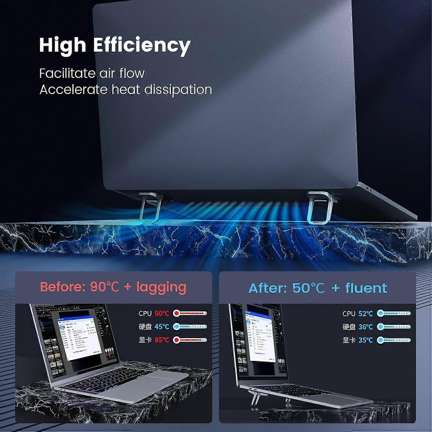 Mini laptop feet Keyboard Table Stand, 3-Setting Angle Flip Booster ...