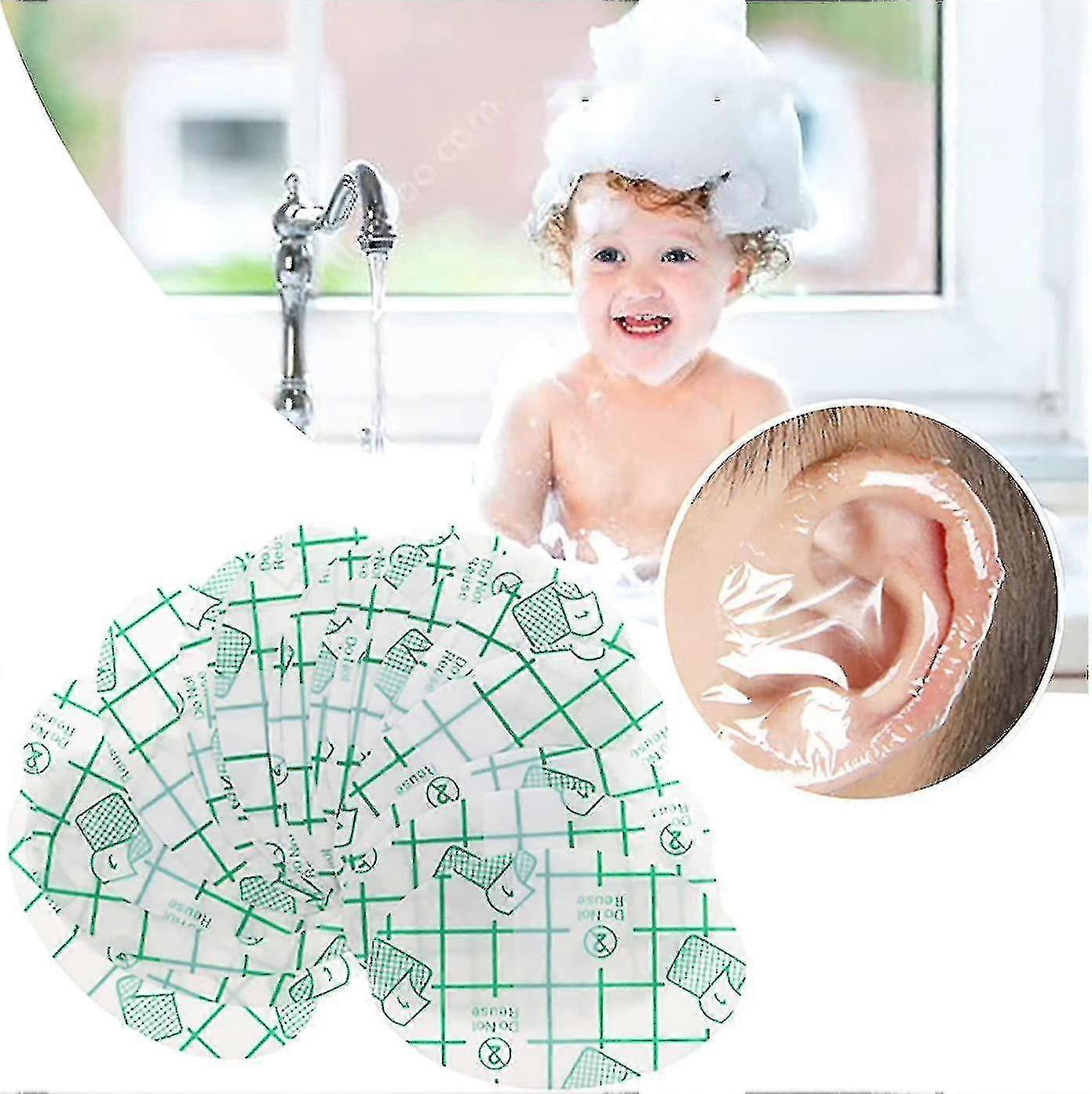 60pcs Ear Covers Waterproof Baby Shower Ear Stickers Disposable Ear ...