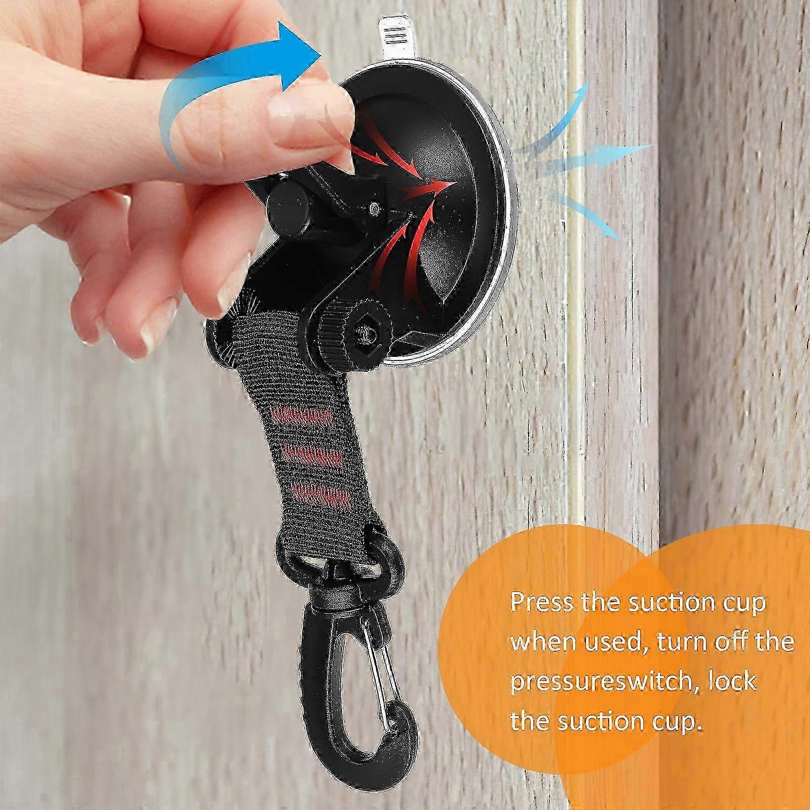 4 Heavy Duty Suction Hooks for Car Camping & Tarp Tie Down, Secure and ...