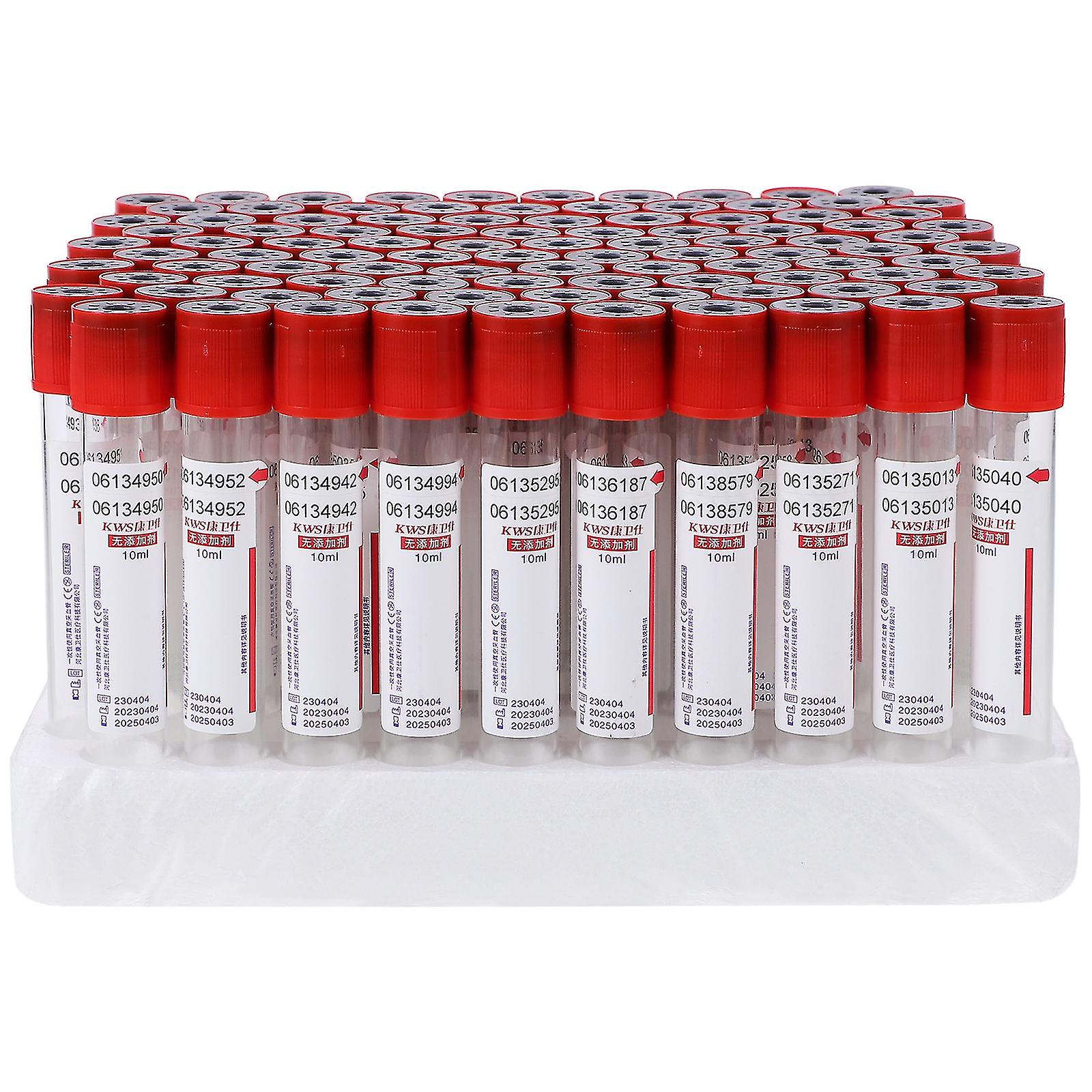 100 Pcs Vacuum Tube Blood Collector Tubes Blood Collecting Tubes Tubes ...